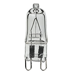 CBconcept - 10 Bulbs - 110V - 120V AC 60 Watts, Clear JCD G9 Looped Pin 60W Halogen Light Bulb, for Accent Lighting, Chandelier, Puck Light, Microwave, Range, RV, Landscape - Designed in CA