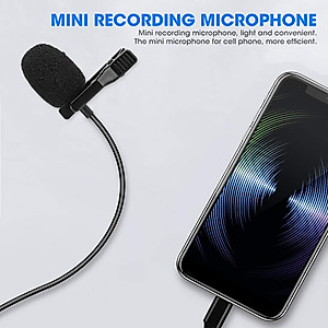 143 Tie-Clip Pocket Microphones, Mobile Hands Clip-on Mic, Mini Recording Lapel Microphone with 3.5mm Plug, Karaoke Mobile Phone Microphone,for Gatherings, Meeting,
