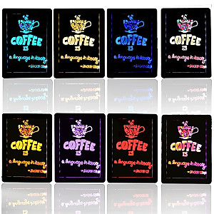 Led Magic Glow Board , 16’’x 12’’Illuminated Erasable Neon Effect Sign Board Tablet Pad with 10 Fluorescent Chalk Markers, Perfect for Christmas Gift/ Shop/Cafe/Bar/Menu/Wedding/Decoration/Promotion