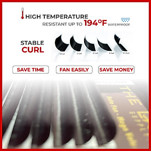 THE LASH SUPPLY Easy Fan Volume Eyelashes, Magic Lashes Extension Professional Supplies, C/D Curl, 9-20mm Length, 0.05 Thickness, Black Matte Lashes, Lash Mixed Length Tray