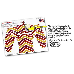 WraptorSkinz Skin Wrap compatible with Sony PS5 DualSense Controller Zig Zag Yellow Burgundy Orange (CONTROLLER NOT INCLUDED)