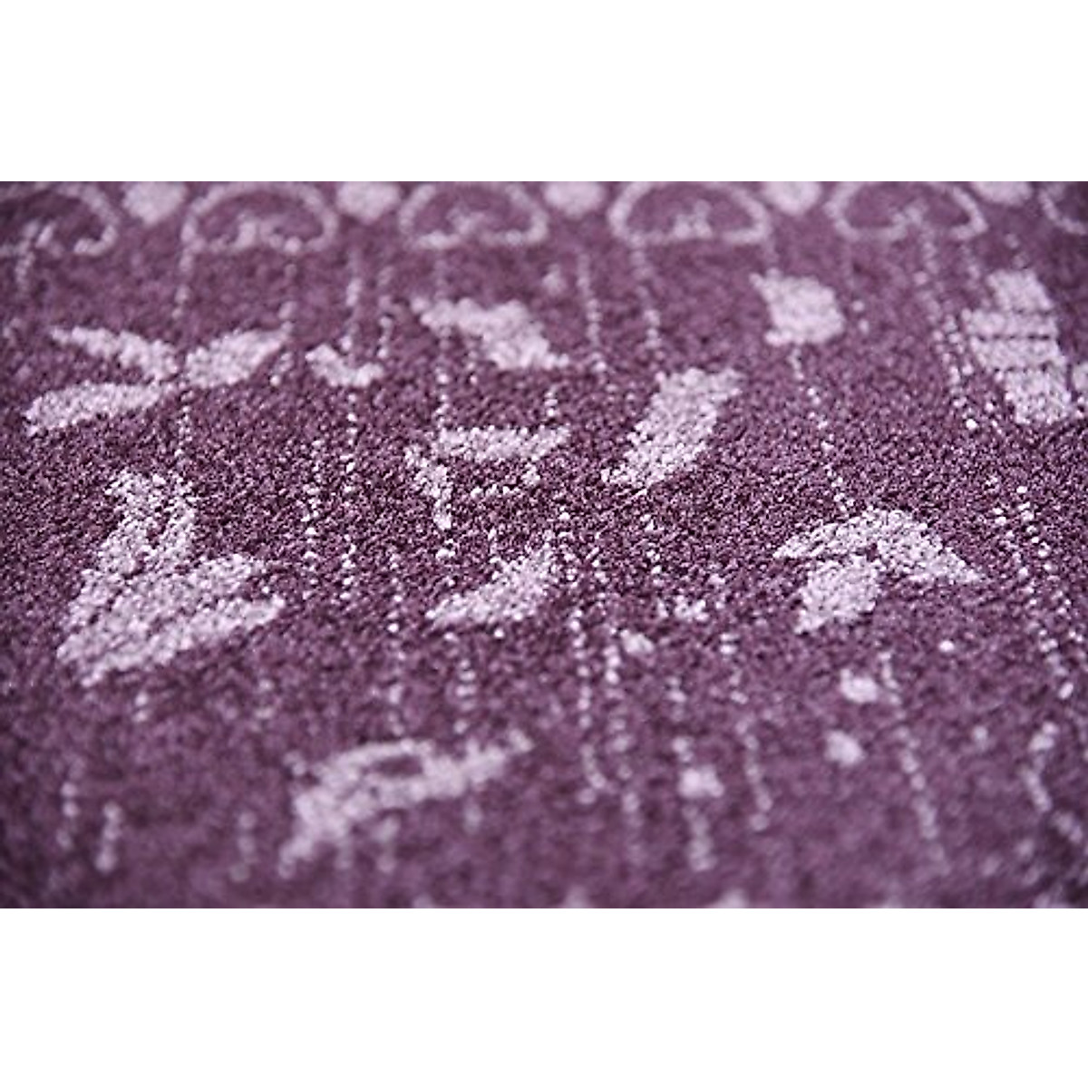Unique Loom La Jolla Collection Farmhouse, Contemporary, Botanical, Traditional, Vintage Area Rug, 10 x 13 ft, Violet/Dark Purple