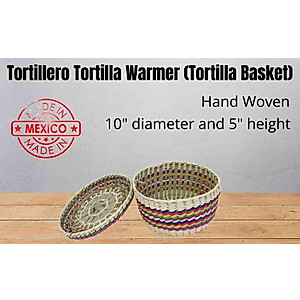 Leos Imports Handmade Mexican Palm Tortilla Basket, Tortillera Made in Mexico
