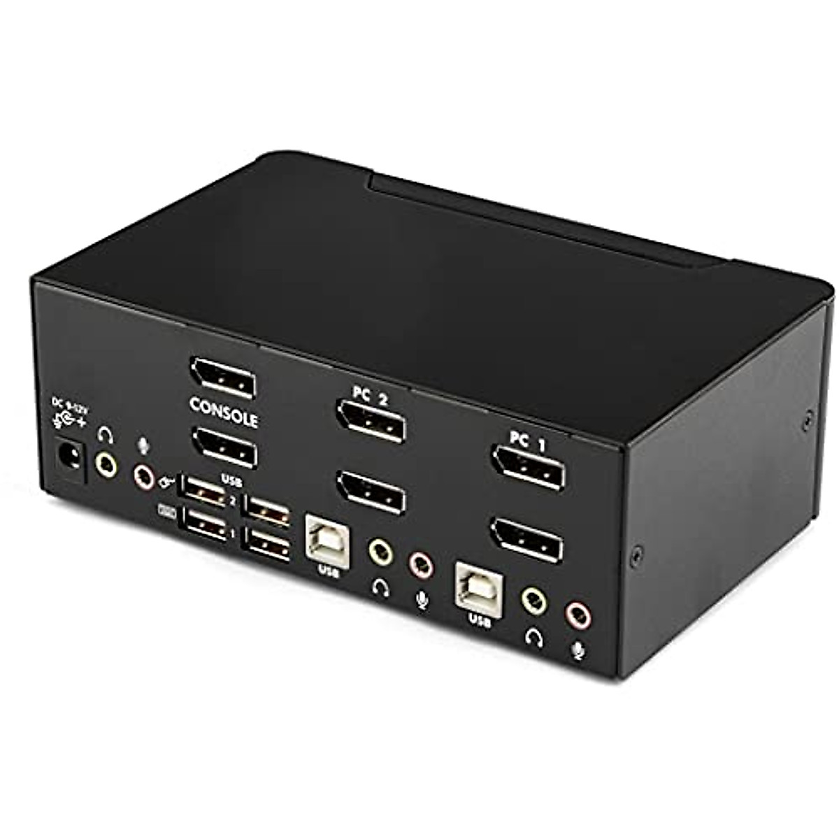 StarTech.com Dual Monitor DisplayPort KVM Switch - 2 Port - USB 2.0 Hub - Audio and Microphone - DP KVM Switch , TAA (SV231DPDDUA)