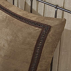 Woolrich 26 by 26-Inch Hadley Plaid Sham, Euro, Bark