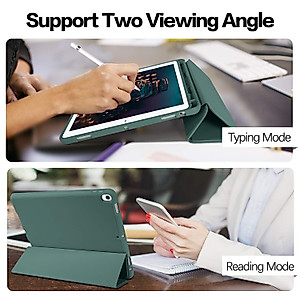 BENTOBEN Case for iPad Air 10.5" (3rd Gen) 2019 / iPad Pro 10.5" 2017 with Pencil Holder, Premium Protective Tablet Case Slim Soft TPU Back Smart Cover Auto Sleep/Wake for Apple iPad Air 3, Dark Green