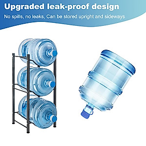 3 & 5 Gallon Water Jug Cap Reusable, Food Grade Silicone Replacement Gallon Caps for 55mm Standard/Screw/Crown Tops Water Bottle and Water Dispensers, Non-Spill Lids for Anti-Splash, Leak Free (3PCS)