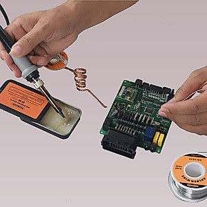 9 Pcs Soldering Accessories Kit Includes 6 Pcs Double Sided Soldering Assist Aid Repair Tool, Welding Wire, No-clean Solder Wick Braid, Rosin Paste Flux for Electronics Repair and Soldering