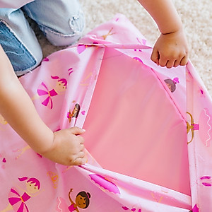 Wildkin Kids Nap Mat Cover for Boys & Girls, Sewn-in Flap Design Rest Mat Cover, Perfect for Preschool and Daycare, Fits Our Vinyl Nap Mat up to 1.5 Inches Including Basic Sleep Mat (Ballerina)