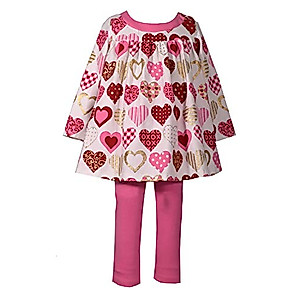 Bonnie Jean Baby Girls Valentine's Day Heart Legging Outfit (2T)