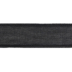 MEEDEE Black Burlap Wired Ribbon - 1.5 Inch, 10 Yards for Crafts, Weddings, Gift Wrapping, Home Decorating