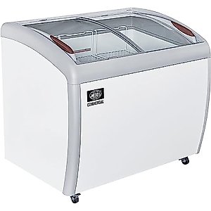 Nexel Ice Cream Freezer, Curved Glass Lid, 39"W