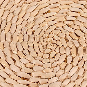 Liyeehao Japanese Seat Cushion, Handcrafted Eco-Friendly Breathable Padded Round Pouf Tatami Chair Pad Knitted Straw Flat Seat Cushion for Tatami Zen Yoga Tea Ceremony Decoration