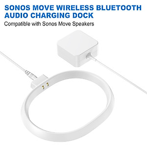 Soarking Charging base for Sonos Move Gen 2nd and 1st with 45W Adapter(White)