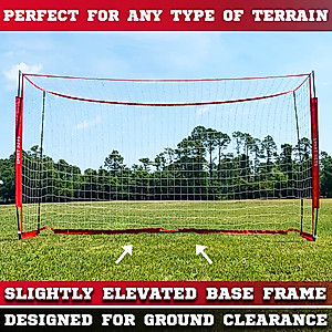 Full Size Soccer Goals for Backyard (14x7) with Carry Bag, Quick Set Up and Take Down - Strong 7 Ply Net, Built to Handle Powerful Shots - Develop Advanced Soccer Techniques and Finishing Moves