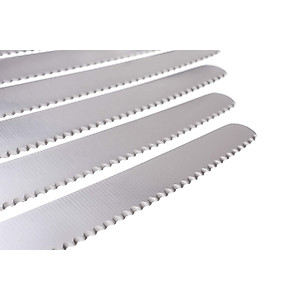 GRÄWE table knife 6 pieces, knife set for cutting, pack of 6 bread knives, breakfast knife with serrated edge on one side, knife 8.3 inch - Colorful