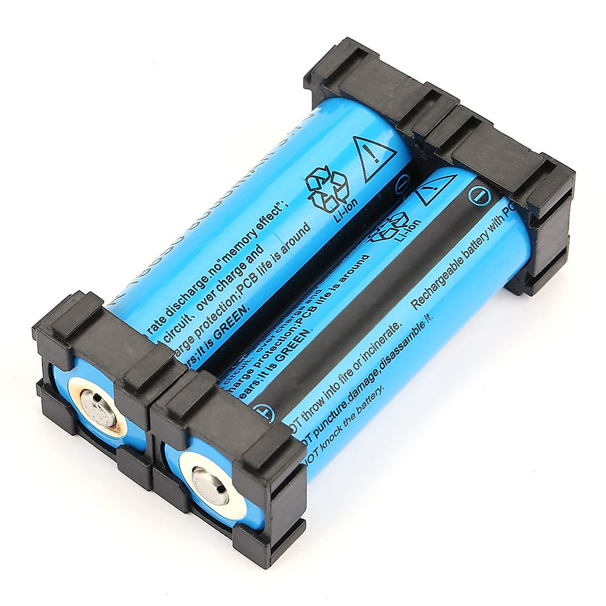 Walfront 100PCS Li ion Battery Holder Stand Cylindrical Battery Pack Bracket Battery Holder/Organizer - 18.4mm / 0.7in Hole Diameter