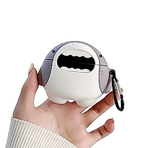 Rertnocnf Creative Cute Kawaii Cartoon Animals Shark Case Compatible with Beats Studio Buds 2021 Fashion Portable Accessories Shockproof Protector for Wireless Noise Cancelling Earbuds (Shark)