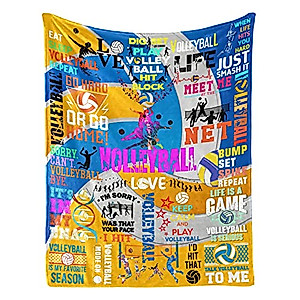 Volleyball Throw Blanket - ​Super Soft Volleyball Blanket for Men Women Gifts 50x60 Inches