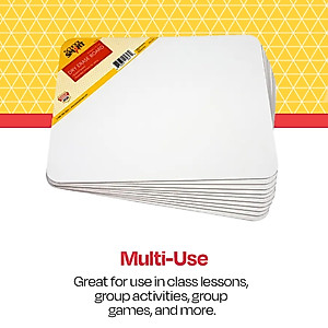 School Smart Unruled Pupil Board, 9 x 12 Inches, White, Pack of 10 - 1325120