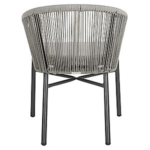SAFAVIEH Outdoor Collection Nicolo Grey Rope Chair (Set of 2)