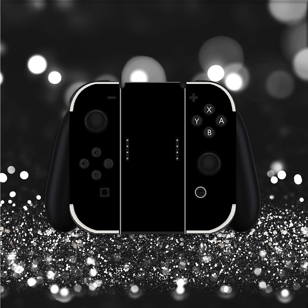 BelugaDesign Solid Color Switch Skin | Cute Pastel Sticker Wrap Vinyl Decal | Compatible for Nintendo Switch (Switch OLED, Black)