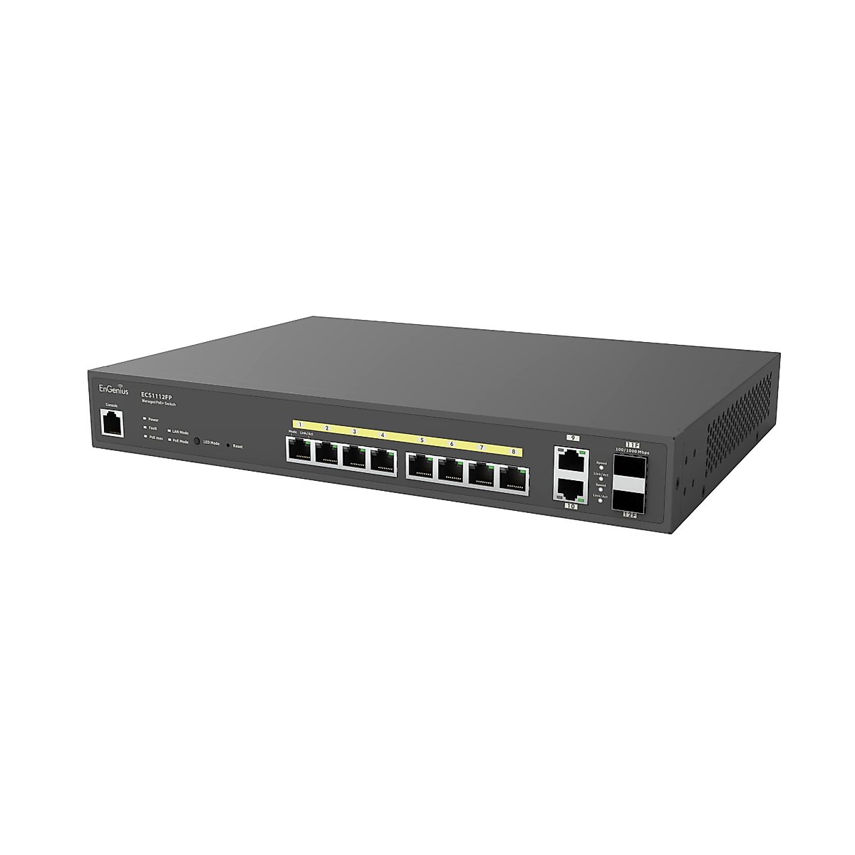 EnGenius Cloud （ECS1112FP）｜ 8-Port Gigabit PoE+ Switch