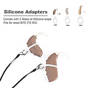 Hearing Aids Clip for Adults Seniors - Portable Hang Rope Anti-lost Rope Security Clip Fixation Cord Protection Rope for Hearing Amplifiers