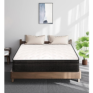 elitspace Hybrid Full Mattress,Memory Foam Hybrid 10 Inch Full Size Springs Mattresses,Fits All Bed Frames Full Size Mattress,Medium Firm Feel Mattress,CertiPUR-US.