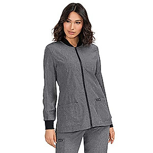 KOI Basics KOI450 Women's Scrub Jacket Heather Grey XL
