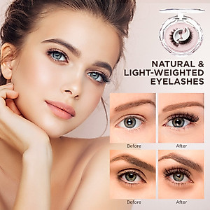 Reusable Self Adhesive Eyelashes, 4PCs False Lashes Natural Look, Self Sticking (2-Pairs )