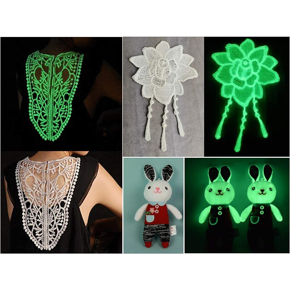 HQleshui 2pcs Glow in The Dark Embroidery Thread, Polyester Embroidery Thread for Home Embroidery and Sewing Machine