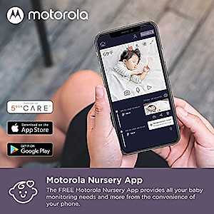 Motorola Baby Monitor - VM64-4.3" WiFi Video Baby Monitor with Camera HD 1080p - Connects to Smart Phone App, 1000ft Long Range, 2-Way Audio, Remote Pan-Tilt-Zoom, Room Temp, Lullabies, Night Vision