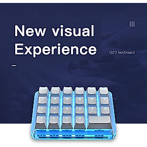 Macro Keypad 23 Keys Mechanical Mini Keyboard One Handed Colorful RGB Backlit Portable Programmable Single-Handed Gaming Keypad for OSU Electric Contest Game PC Laptop MAC Win Geeker Outemu Red Switch