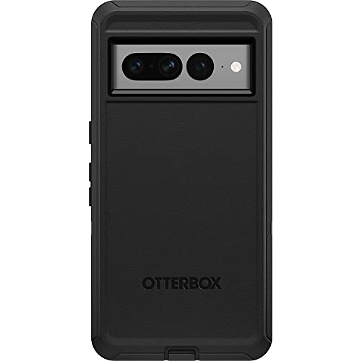 OtterBox Google Pixel 7 Pro Defender Series Case - BLACK, rugged & durable, with port protection, includes holster clip kickstand