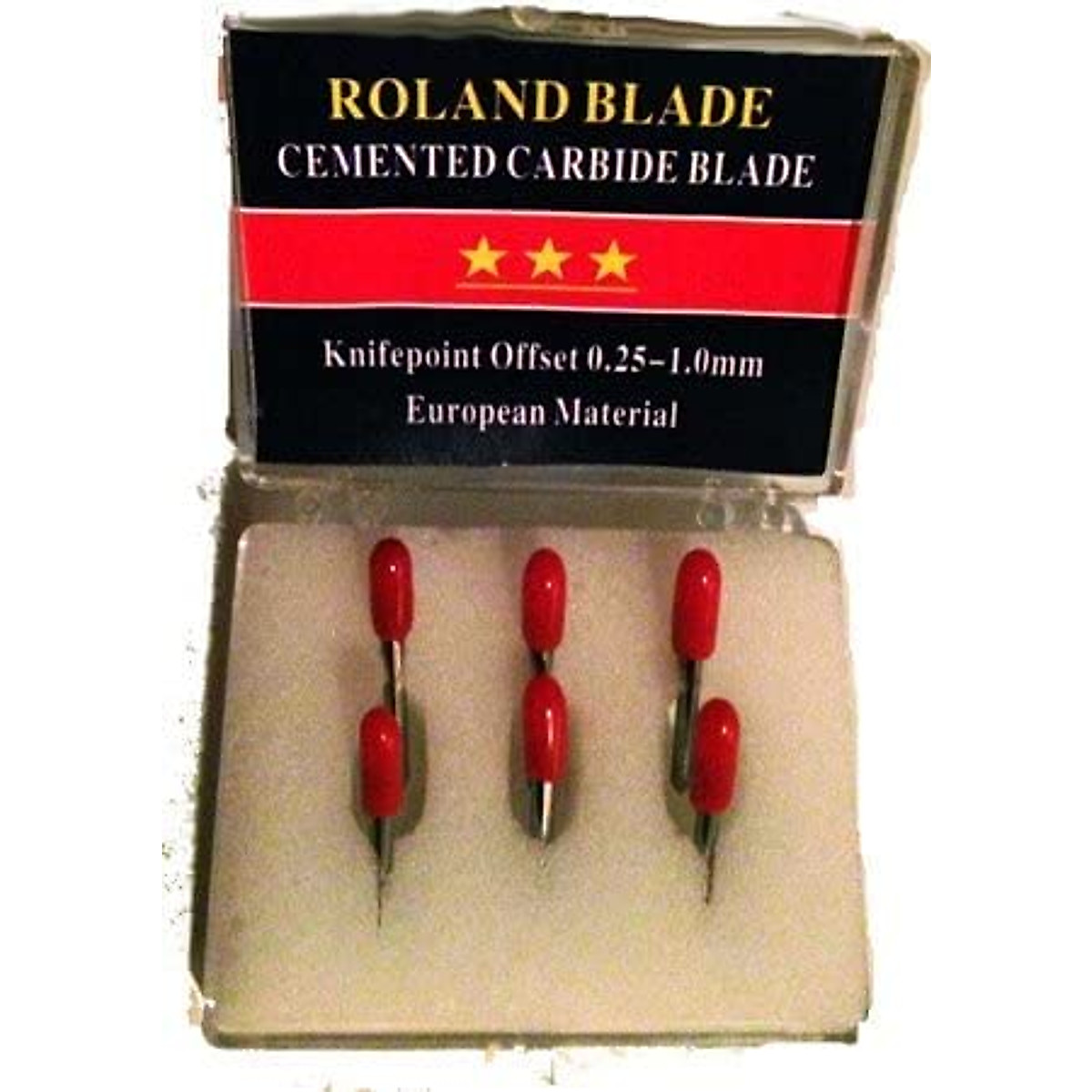 6-Pack 45 Degree Standard Angle Sign Making Vinyl Sign Plotter Knife Blade Replacement cemented Carbide Set Compatible with Roland Refine US Cutter Bridge MH