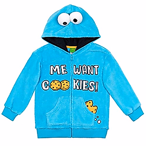 Sesame Street Cookie Monster Infant Baby Boys Zip-Up Hoodie Blue 12 Months