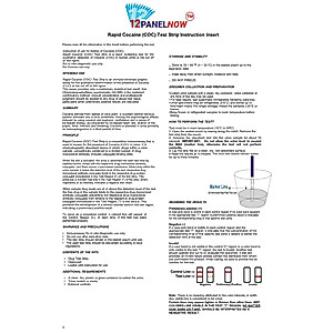 COC Urine Test Strips, Easy-Use, One Step, Fast and Accurate Results! [25 Pack]