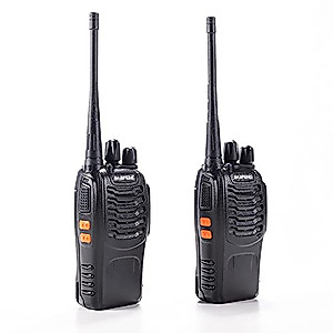 4 Pack Baofeng BF-888S Ham Two Way Radio, Walkie Talkie with Rechargeable Battery, Headphone Wall Charger