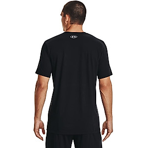 Under Armour Men's Lightning Script Baseball Short Sleeve T-Shirt, (001) Black / / White, X-Large