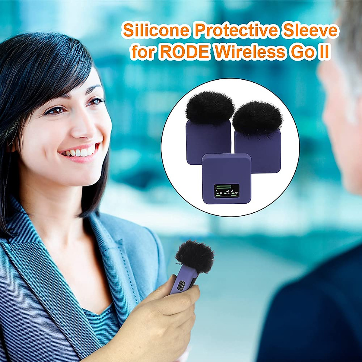 Silicone Case for RODE Wireless Go II/RODE Wireless GO 2 Wireless Microphone System, Compatible with Rode Wireless Go I & Rode Wireless Go II (Gray)