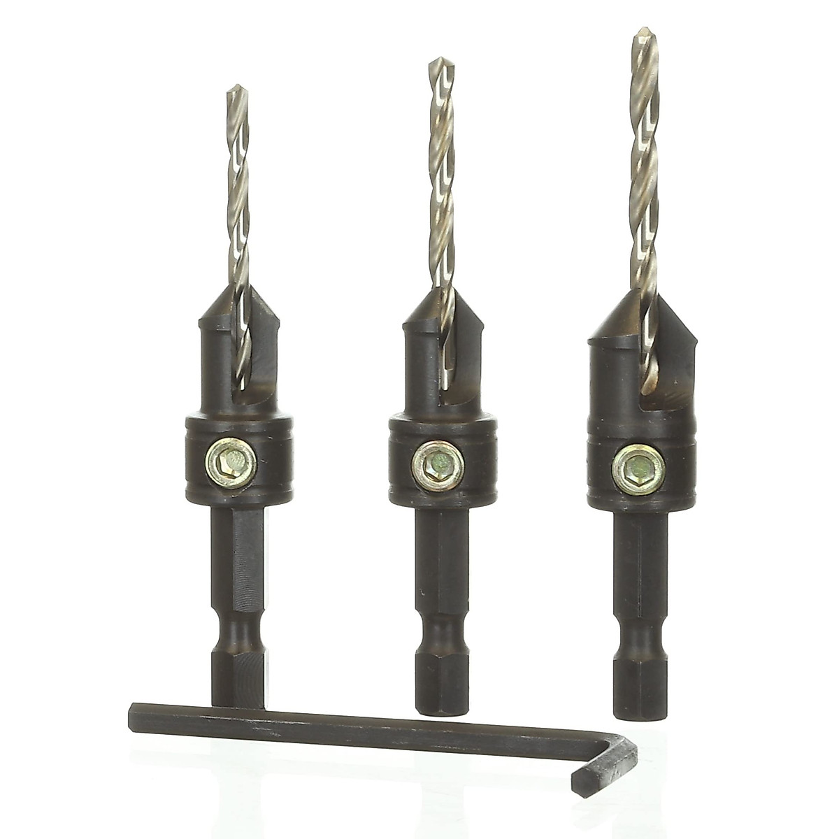 Make it Snappy Tools Quick-Change 3-Pc. Countersink Drill Bit Set. Proudly Made in The USA.