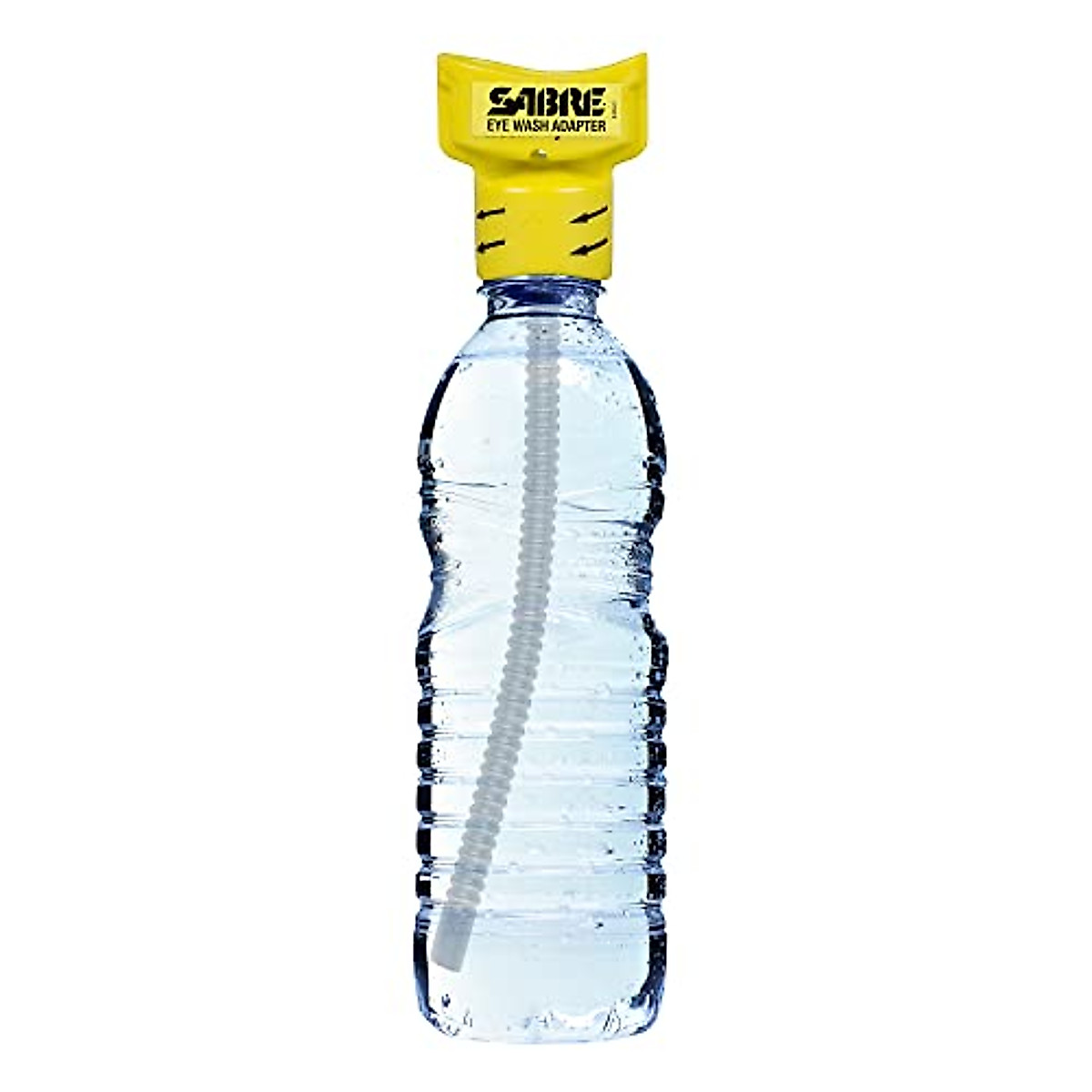 SABRE Eye Wash Adapter - Turns Water Bottle into Eye Wash Device - Flushes Contaminants from the Eye , Yellow, 2.4 oz