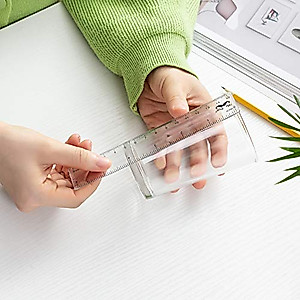 Mr. Pen- Ruler, 6 inch Ruler, Pack of 3, Clear Ruler, Plastic Ruler, Drafting Tools, Rulers for Kids, Measuring Tools, Ruler Set, Ruler inches and Centimeters, Transparent Ruler, Small Ruler
