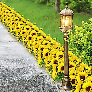 QIANYUN Sunflower Artificial Flowers,10PCS Small Daisy Small Wild Flower,Realistic Silk Sunflower for Party Bouquet Arrangement Home Desktop Wedding Decor Home Garden Decoration (Style A)