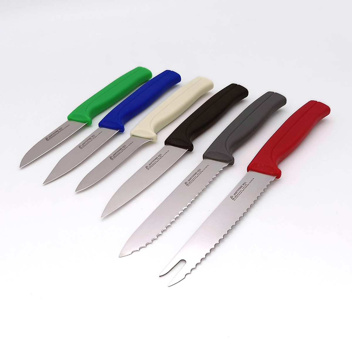 Paring Knife - MATTSTONE HILL 3.5 Inch Paring Knife, Small Kitchen Utility Knife, Premium Stainless Steel Vegetable Knife, Bule Handle