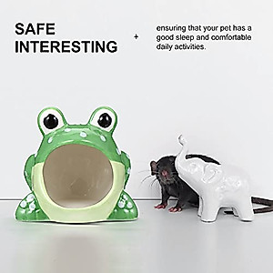 Ceramic Small Pet Hideout Ceramic Hamster House hamster hideouts hamster bed gerbil house Cool Bed: Small Chinchilla Hut Hideout