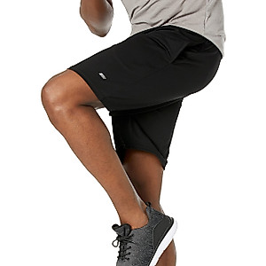 Amazon Essentials Men's Performance Tech Loose-Fit Shorts (Available in Big & Tall), Pack of 2, Black/Royal Blue, Small