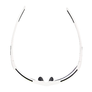 Rawlings Base Runner Youth Baseball Sunglasses, Shiny White/Orange Mirror, 66mm