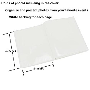 Iconikal 24-Photo Clear Cover Photo Album, 4 x 6-Inch, 5-Pack